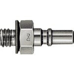 特長●ソケットにバルブを備えながらスリーブ外径9.5mmの小型タイプで、押し込むだけのワンタッチ接続です。仕様●最高使用圧力(MPa)：1.0●使用温度範囲(℃)：-20〜80●使用流体：空気●耐圧力(MPa)：1.5●接続サイズ：M5×0...