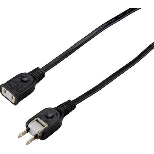 ●ホコリや湿気によって発生するトラッキング火災を予防する絶縁カバー付プラグの延長コードです。●180°動くスイングプラグで狭い場所にも配線が可能です。●コンセント数：1●色：黒●幅(mm)：25●奥行(mm)：18●高さ(mm)：41●定格...