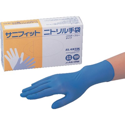 特長●食品に混入した場合にも発見しやすい青色です。●ニトリルですが天然ゴムのような肌ざわりです。●耐薬品性に優れています。仕様●サイズ：M●全長(cm)：約24.0●厚さ(mm)：約0.12●食品衛生法：適合仕様2●入り数：100枚●指先エ...