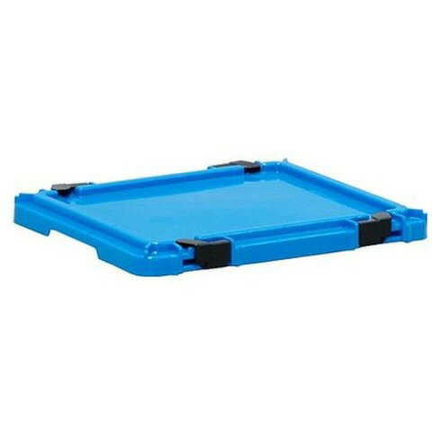 【商品詳細】●PT-9用のロック付蓋です。●丈夫で保管・整理・運搬に便利です。●強力なロックを付けました。●色：ブルー●外形寸法(mm)間口：383●外形寸法(mm)奥行：309●外形寸法(mm)高さ：33●適合コンテナ：PT-9材質／仕上...