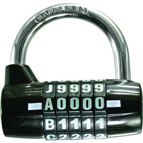 特長●解錠番号を自由に設定できます。●文字がくっきりで大きく見やすいです。●アルファベット＋数字4桁で覚えやすい解除番号です。●カギ違いが10万通りあります。●鍵なしで番号を合わせると解除できます。用途●出入り口や倉庫などの施錠に。●扉、ロ...