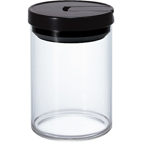 特長●コーヒーや茶葉の保存に便利なキャニスターです。●コーヒー粉や乾物入れに使用できます。●本体は耐熱ガラスのため、匂い移りがししにくく、フタは密閉度が固いため匂い漏れが少ない仕様です。仕様●色：ブラック●容量(L)：0.8●外形寸法(mm...