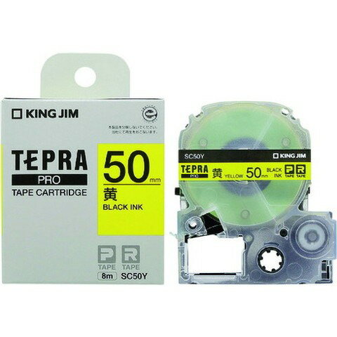 【商品詳細】●テープ色：黄ラベル/黒文字●テープ幅(mm)：50●テープ長さ(m)：8材質／仕上●PETJANコード 4971660776467【代引きについて】こちらの商品は、代引きでの出荷は受け付けておりません。【送料について】北海道、...