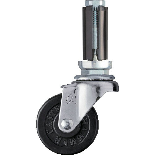 特長●専用スパナを使用することにより脱着が簡単にできるパイプ取付け用キャスターです。●ワゴン・ラック・台車等、軽量運搬機器に最適です。仕様●許容荷重(daN)：30●車輪径D(mm)：50●取付高(mm)：68●軸長(mm)：53仕様2●取...