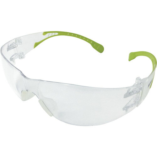 特長●わずか18gと超軽量で抜群の装着感をもつ保護メガネです。●イエローグリーンのつるでよく目立ち、装着していることがひと目でわかります。●ソフトなつるとノーズパッドは耳や鼻への負担をかけないため、抜群の装着感です。仕様●レンズ色：透明●テ...