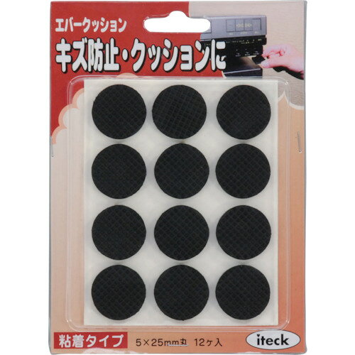 ●クッション性のある発砲タイプです。●床・家具のキズ防止・クッションに。●幅(mm)：25φ●高さ(mm)：5●色：黒●粘着タイプ●EVA●クッション性のある発砲タイプです。●床・家具のキズ防止・クッションに。●幅(mm)：25φ●高さ(m...