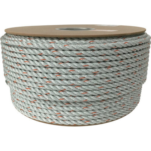 ●軽量で水に強く、強力でスレにも強いロープです。●船舶、農園芸、各種作業など。●線径(mm)：9●長さ(m)：1●包装形態：ドラム巻●ロープの打ち方：3つ打●ポリプロピレン・ポリエチレン混紡●販売単位:1巻き●軽量で水に強く、強力でスレにも...