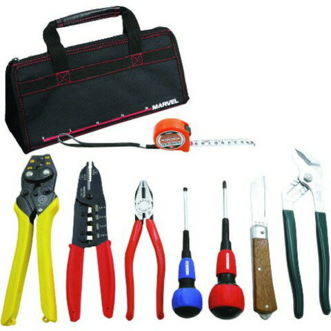 【商品詳細】●電気工事士技能試験を受験するための基本工具+JIS C-9711適合品の圧着工具（リングスリーブ中小用）のセットです。●多機能なVA線ストリッパーで切る、測る、剥く、のの字曲げの作業が効率よくできます。●マイナスドライバーは先...