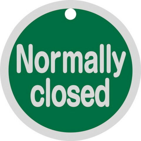 【商品詳細】●軽量で耐久性に優れ、高温部でも使用できるアルミ素材を採用しています。●あらゆるバルブの設置場所に。●厚さ(mm)：1●穴径(mm)：4●外径(mm)：50●表示内容：Normally closed(常時閉)●色：緑●取付方法：...