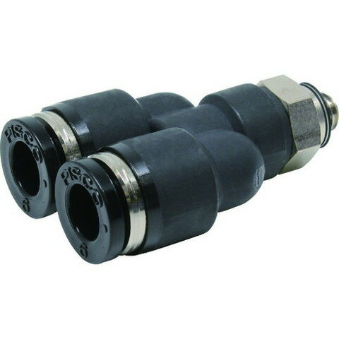 【商品詳細】●機種を豊富に取り揃え、あらゆる空気圧配管に対応します。●機種により取付け後、チューブの取出角度が変えられます。●条件により、水を流すことも可能です。●接続口径：M5×0.8●適合チューブ外径D(mm)：6×6●六角対辺(mm)...