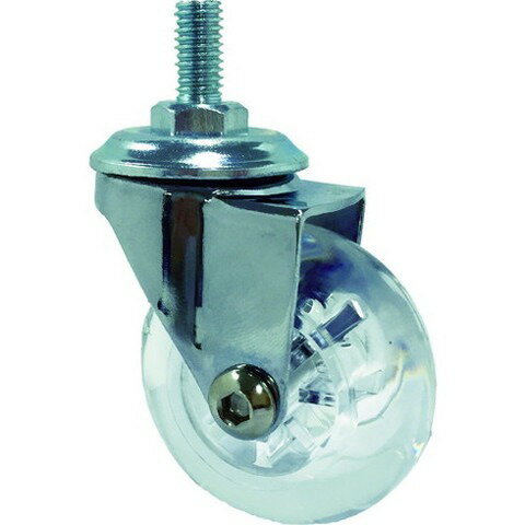 【商品詳細】●クリアービジュアルで外観性に優れたデザインキャスターです。●小物、イス、木製クラフト、玩具のホイール用●許容荷重(daN)：31.4●許容荷重(kgf)：32●車輪径D(mm)：35●車輪幅(mm)：23●取付高H(mm)：5...