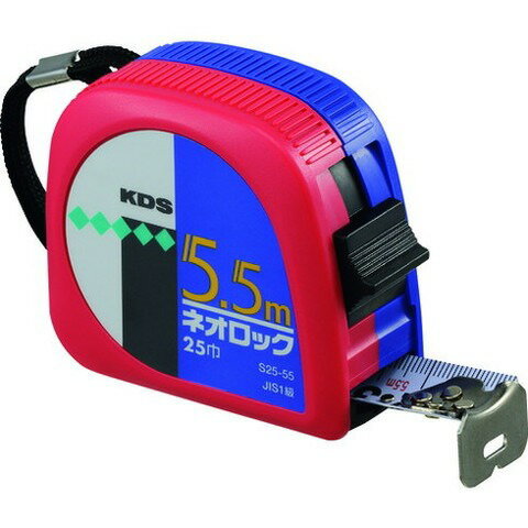 【商品詳細】●内法測定に便利な寸法入り角型ケースです。●手にフィットし滑りにくい形状を採用しています。●一般的な様々な測定。●テープ長さ(m)：5.5●テープ幅(mm)：25●水平保持(m)：2.4●0点補正移動爪：○●ショックアブソーバー...