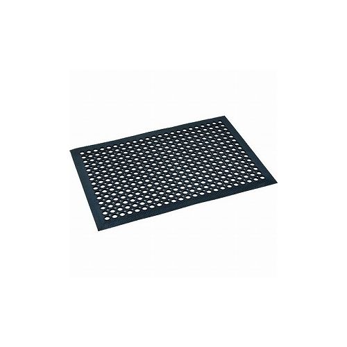 【商品スペック】■特長・グリップ力に優れたゴム製で、粗面路でも使用できます。・つまづきやマットのめくれを防止するため、周囲にはテーパー構造を採用しています。■用途・工場や作業場の出入口に。・雪落としに。■仕様・色：黒・幅(mm)：610・長...