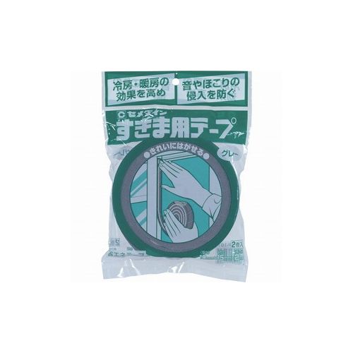 【商品スペック】■特長・すき間からの風、ほこり、騒音防止用テープ。■用途・引戸、ドア、クーラー取付部のすき間に使用します。■仕様・色：グレー・幅(mm)：15・長さ(m)：2・厚さ(mm)：10■仕様2・スキマ用テープ台紙付■材質／仕上・基...