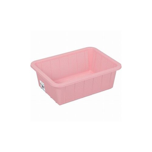 【商品スペック】■特長・食器の水切りはもちろん、書類などの整理収納にも使用できます。■用途・ザル、カゴ■仕様・色：ピンク・外形寸法(mm)幅：485・外形寸法(mm)奥行：355・外形寸法(mm)高さ：165・外形寸法(mm)外径×高さ：1...