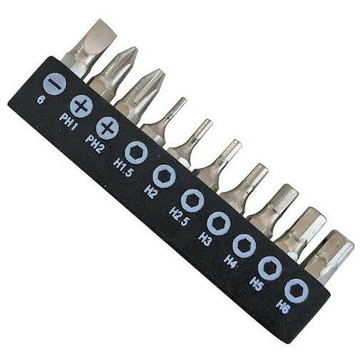 【商品スペック】特長●コンパクトラチェットシリーズ、ビルドのパーツシリーズです。●ビットはビルド・ビルドMINI・差込角6.35mmの他機種ハンドルに対応しています。●ドライバーと6角レンチビットを含む10pcsセットです。●メンテナンスや...