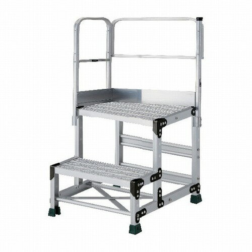 【商品スペック】特長●作業用踏台と天場二方付きのセットになります。●本体のみアルマイト仕上げです。（TSFC、TSFGRは支柱のみ）●手すり高さは900mmと1261mm兼用タイプでどちらの高さも取付可能です。用途●工場、倉庫内での作業に。...