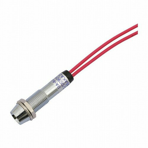 【商品スペック】特長●抵抗器内蔵の高輝度LED表示灯です。●AC/DC100V用電源にダイレクトに接続出来ます。●パネルカット:φ8.2●発光色:赤●レンズ色:透明●長さ200mmのリード線(UL1430 AWG24)付です。用途●電源表示...
