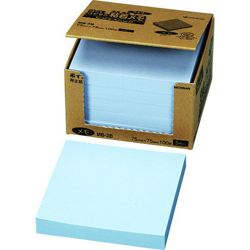 【商品スペック】特長用途仕様●色：ブルー仕様2●基材：古紙パルプ配合率70%再生紙●粘着剤：アクリル系●サイズ：75mm×75mm●100枚×5冊入り材質／仕上セット内容／付属品注意【代引きについて】こちらの商品は、代引きでの出荷は受け付け...