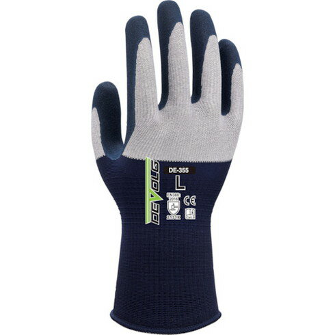 【商品スペック】特長●手の甲部分にマイクロファイバーなど2種類の繊維素材を組み合わせることにより、優れた伸縮性と通気性で、快適に作業を行なえる作業用手袋です。●天然ゴムコーティングの特殊すべり止め加工により、水に濡れたものでもしっかりグリッ...