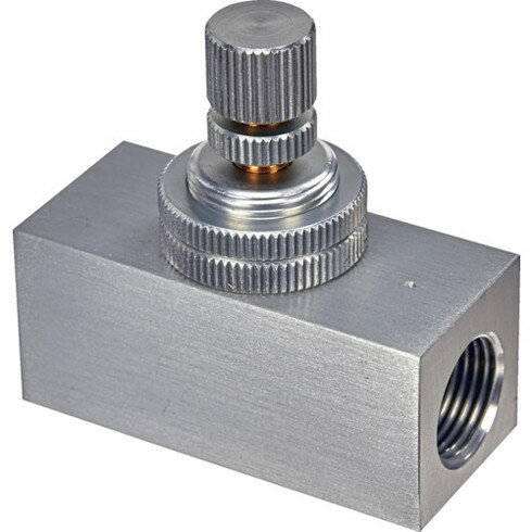 【商品スペック】特長●小型アクチュエータ用流量調整付のスピードコントローラです。●メーターイン・メーターアウトとして使用できます。用途仕様●接続口径：Rc1/8●使用圧力(MPa)：0〜1●使用流体：空気●流体温度(℃)：5〜60仕様2材質...