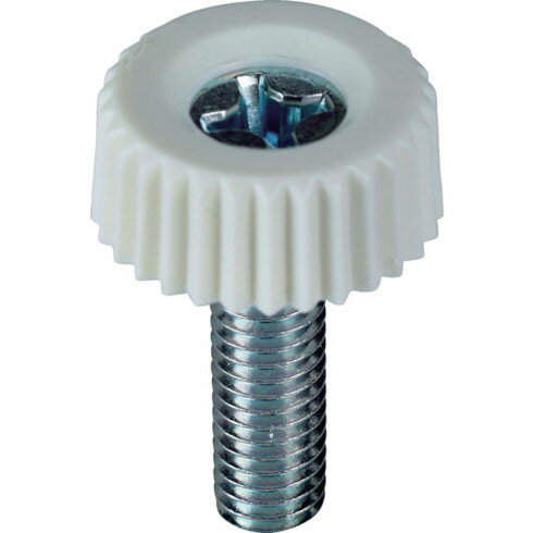 【商品スペック】特長●十字穴のついた化粧ビスです。●手締めはもちろん、ドライバーでも締められるので作業性がアップします。用途●化粧ねじ、化粧ノブとして。仕様●呼び径d：M4●呼び径L：15●頭部径(mm)：15●頭部厚さ(mm)：4.6●色...