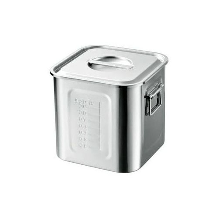 【商品情報】 ■サイズ 内寸210×210×高さ210mm 容量:8.6L 目盛り:0.5L ■材質 18-8ステンレス ■生産国 日本【送料について】北海道、沖縄、離島は送料を頂きます。目盛付角キッチンポット8cm9cm10.5cm12c...