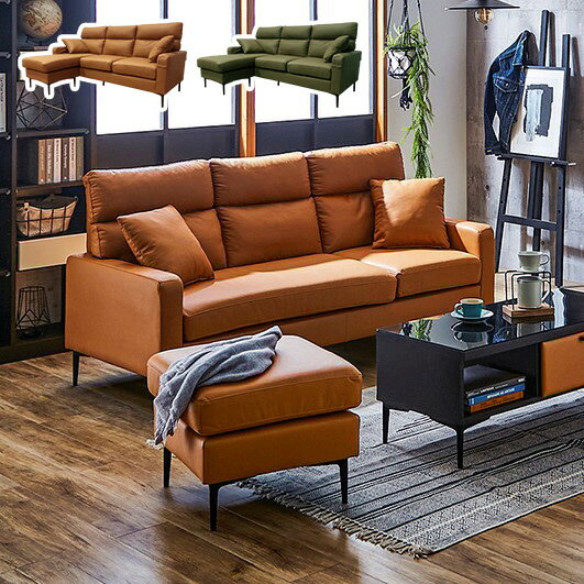 ■商品サイズ幅182×奥行132×高さ89（座面高さ42）（脚高15）cm■素材［張地］レザーファブリック［脚部］スチール（キャップ付き）［クッション］ピュアウレタン、Sバネ、ウレタンフォーム、ウェービングテープ■重量45kg■生産国中国【...