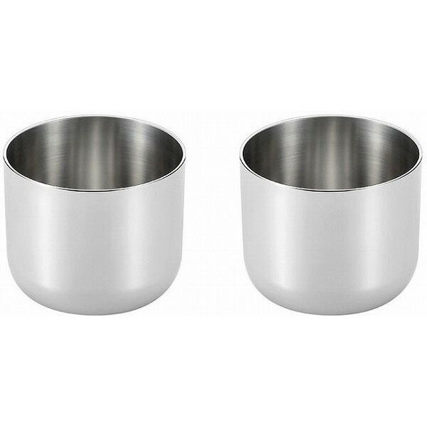 ■内容（サイズ等）約Φ56×46mm（約70g）×2個■容量約100ml■材質18-8ステンレス■表面加工ミラー仕上げ■生産国日本【代引きについて】こちらの商品は、代引きでの出荷は受け付けておりません。【送料について】北海道、沖縄、離島は送...