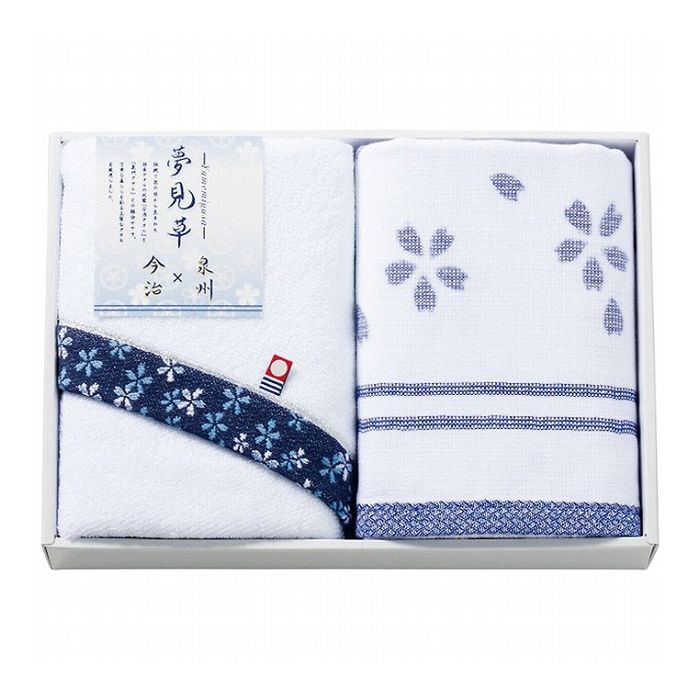 【商品詳細】日本のタオルの2大名産地である「今治」と「泉州」を組み合わせ、使い心地の良いシンプルなタオルをセットしました。現品サイズ・内容:34×80cmフェイスタオル(今治・泉州)各1枚・綿100％・［日本製］製造生産地:日本【送料につい...