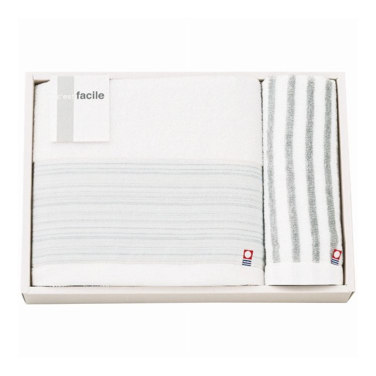 【商品詳細】化学薬品を使わずに精練漂白した人と環境にやさしいエコマーク認証のタオルです。現品サイズ・内容:60×120cmバスタオル1枚・34×36cmウォッシュタオル1枚・綿100％・［日本製］製造国:日本【送料について】北海道、沖縄、離...