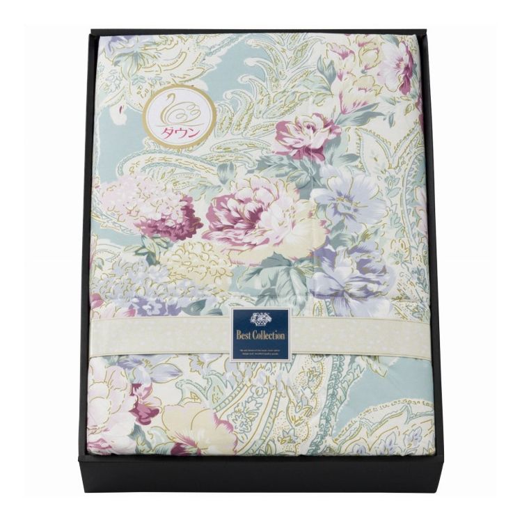 【商品詳細】軽くて保温性に優れているダウン50％入りのダウンケットです。現品サイズ・内容:150×210cmダウンケット1枚・側地:ポリエステル80％・綿20％・詰めもの:ダウン50％・フェザー50％・0.2kg・［日本製］製造国:日本【送...