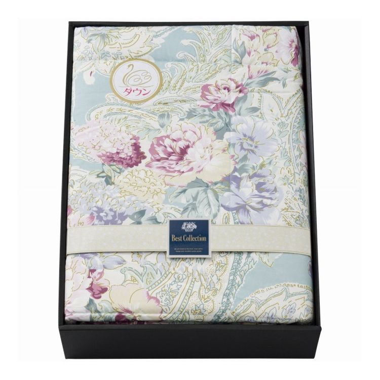 【商品詳細】軽くて保温性に優れているダウン50％入りのダウンケットです。現品サイズ・内容:150×210cmダウンケット1枚・側地:ポリエステル80％・綿20％・詰めもの:ダウン50％・フェザー50％・0.3kg・［日本製］製造国:日本【送...