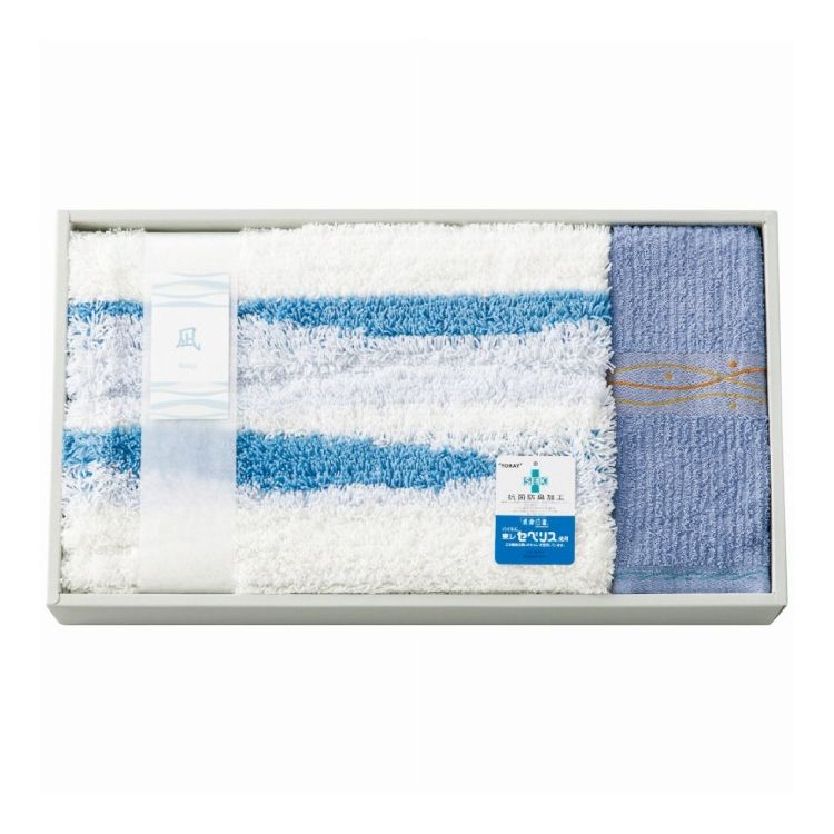 【商品詳細】バスマット：防臭・吸水速乾・裏面：すべりにくい加工・波をイメージ・凹凸のある織柄のマットです・大判サイズ現品サイズ・内容:50×80cmバスマット1枚・アクリル100％・34×82cmフェイスタオル1枚・綿100％・［日本製］製...