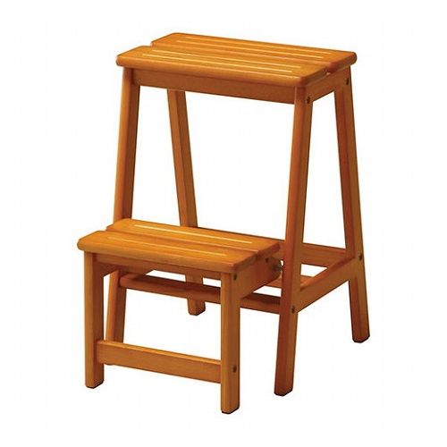 【商品特長】ワンアクションでステップを下すことが可能。高い場所にある収納を使う時など手の届かない場所での作業に便利。踏板には溝があり滑り止め使用。頑丈な構造体になっているのでステップを収納しスツールやテーブルのようにも使えます。【仕様】●カ...