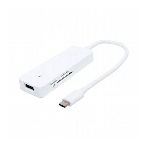 USB Type-Cポートひとつで4台のUSB機器とSD・microSDカードが使用可能高速データ伝送が可能な10Gbps対応・USBハブ×カードリーダーの2in1タイプUSB Type-Cポート搭載のPCで4台のUSB機器とSDカードまた...