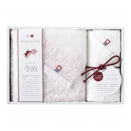 フェイスタオル&ウォッシュタオル【商品詳細】●サイズ:フェイスタオル:34×75cm、ウォッシュタオル:34×35cm●材質:綿100%(ギリシャ綿)●箱サイズ:20×30×4cm●原産国:日本●機能・特長:【日本製】/【今治マーク】第20...