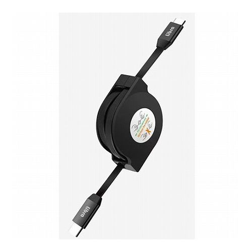PD対応 巻取り式 USB Type-Cケーブル 0.9m 60W ブラック■Phone15対応の巻取り式Type-C急速充電ケーブルです■対応機種 : TYPE-Cコネクタを有するiPhone、android、タブレット、 ニンテンドーS...