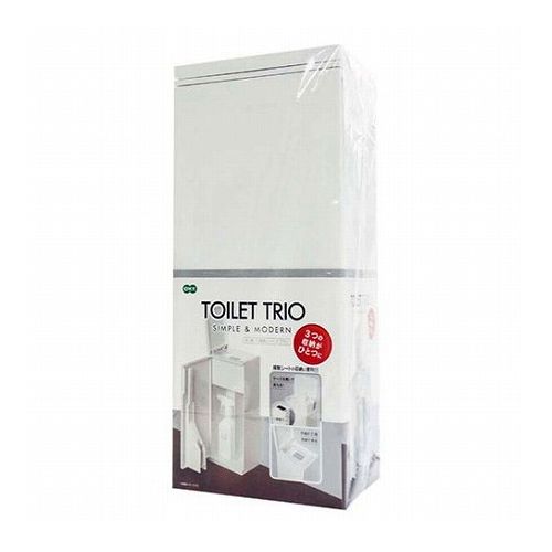 NEWトイレトリオ123○トイレブラシ・トイレ用洗剤・お掃除シートの3つがひとつに収納できるトイレブラシケース。○天面には、掃除シートのケースやスマートフォンなど小物も置けます。○トイレブラシには本体から取り外せるブラシ受けがついていて便利...