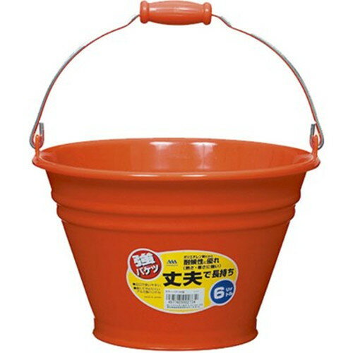 カラーバケツ6型RE特長○ポリエチレン製だから耐候性に優れ、丈夫で長持ち!○広口で使いやすい。○軽くてサビにくいアルミ製ハンドル。仕様商品サイズ(約):Φ290×H185mm容量:6L本体:PE(ポリエチレン)ハンドル:アルミ生産国:日本メ...