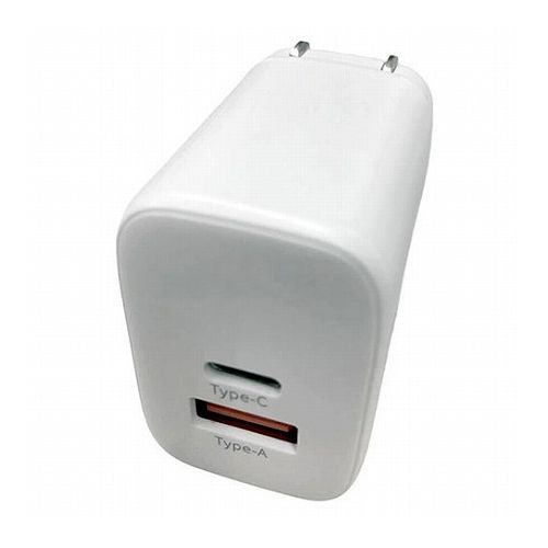 2台同時に充電が可能。PD20Wに対応した急速USB充電器特長USB充電器PD20WType-Cx1/Type-Ax1スイングプラグ採用ホワイト仕様●プラグ形状:2P(スイングプラグ)●ポート数:Type-Cポート×1/Type-Aポート×...