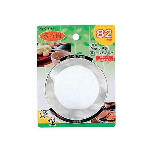 【商品詳細】きゅうす用の茶こしです。【仕様】製品サイズ(約) : 外径90×65mm製品重量(約) : 18g素材 : 18-8ステンレス鋼生産国 : 日本【送料について】北海道、沖縄、離島は送料を頂きます。