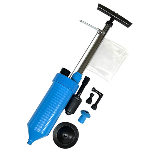 【商品説明】髪の毛や異物のつまりこれで解消!ハンドルを上下して加圧します。(目安:0.4Mpa)トリガーを手前に引くと先端から空気が噴出!トイレ・お風呂・洗面所・キッチンetc、あらゆつ排水口に対応!【仕様】・カラー:ブルー・素材:本体…A...