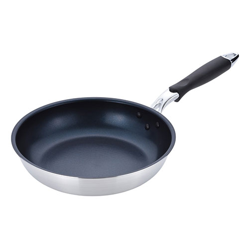 【商品概要】底とフチは厚く、側面が薄い、合理的肉厚軽量構造。内面はダイヤモンド粒子配合のふっ素樹脂塗膜加工なので、調理物がスルッと移せて、汚れも落ちやすい。外面はみがき仕上げで、高級感あり。手になじみ、使いやすいアップハンドルを採用。ガス火...