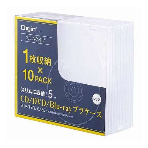 CD・DVDなど記憶メディアをスッキリ収納ジャケットポケット付き割れにくい樹脂製●本体寸法×重量 : W142×D5×H125mm/44g(1枚)●収納枚数 : 1枚●材質 : ポリスチレン●セット内容 : ケース×10※直射日光の当たる場...