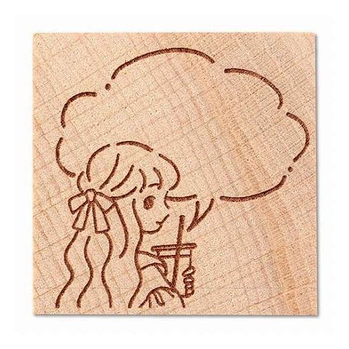休日のひととき ふきだし付きスタンプドリンク片手にリラックスをしている女の子がデザインされた、ふきだし付きスタンプです。ふきだしに文字を書くことができるデザインで、メモやメッセージのアクセントにぴったり。30×30mmの使いやすいサイズで、...