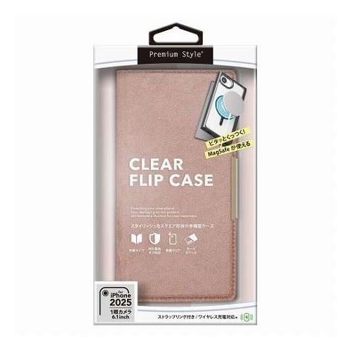 MagSafe対応メタルリングを内蔵したiPhone 16e用 クリアフリップケース「PG-25KMC03PK」は、MagSafe対応メタルリングを内蔵したiPhone 16e用 クリアフリップケースです。手にフィットするスクエアデザイン。...