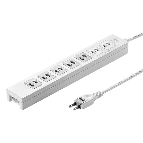 【内容】集中スイッチで5個口をオン/オフすることができます。2個口は常時通電口(差込口が白色)となっており、常に通電している機器の接続に便利です。スチールデスクなどに仮固定できるマグネット付きです。通電状態が一目で確認できる、ランプ付き集中...