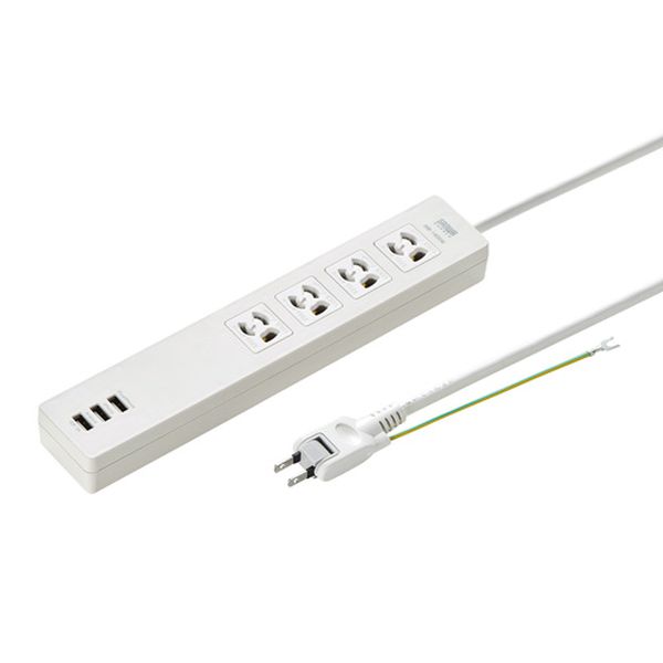 ●定格容量:15A・125V(合計1400Wまで)●USBポート:3ポート●USB出力:DC5V・3A(合計)●差込口:3P・4個口●プラグ仕様:2P・絶縁キャップ付きスイングプラグ●コード長:2m【送料について】北海道、沖縄、離島は送料を...