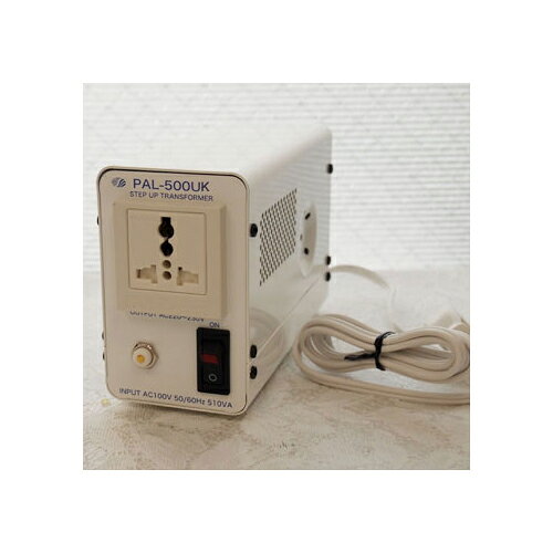 品番PAL-500UK容量510W重量3.3kgサイズW70×D170×H120(mm)入力電圧AC100V出力電圧AC240V入力プラグAタイプ/コード1.3m出力コンセントマルチ対応(A/B/B3/BF/C/O/O2)保護機能ノーヒュー...